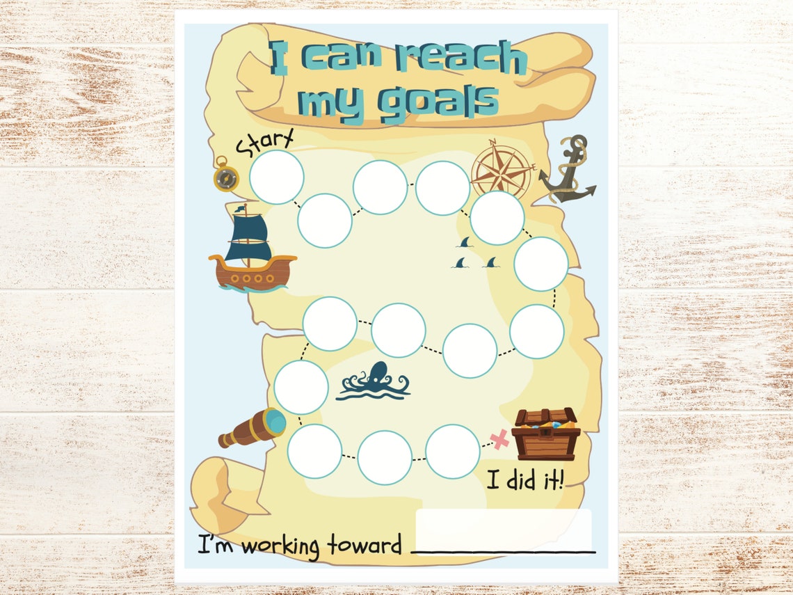 Goal Chart for Kids Printable Goal Chart for Kids - Etsy