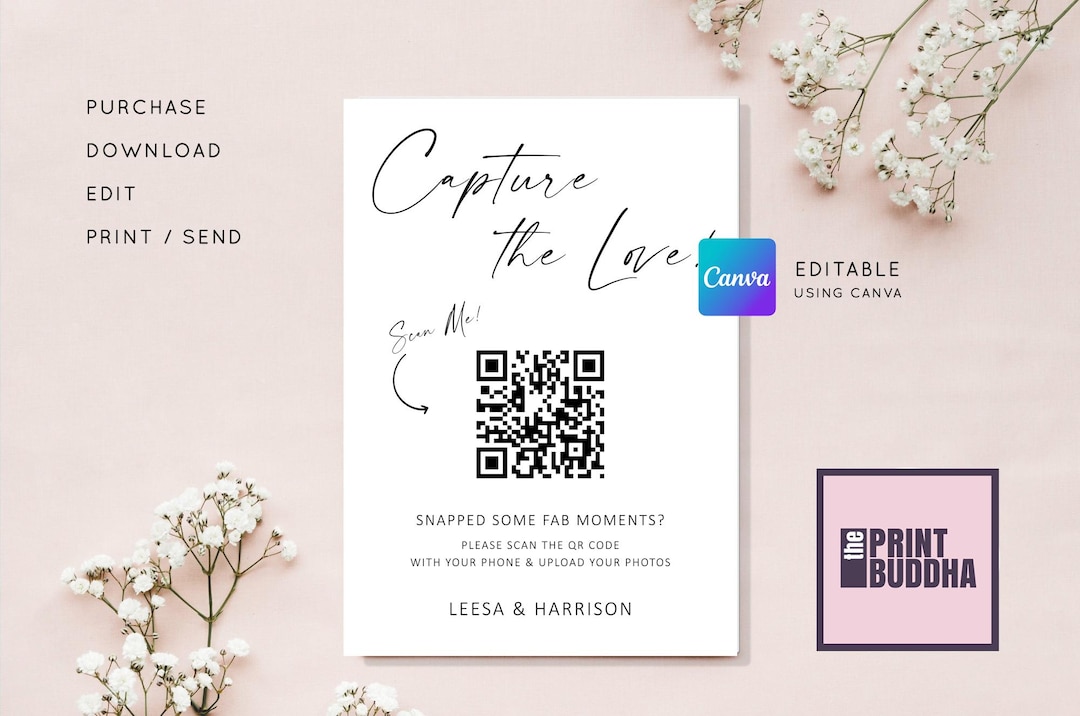 QR CODE WEDDING Sign - Wedding Sign | Insta Vibes | Printable Wedding ...