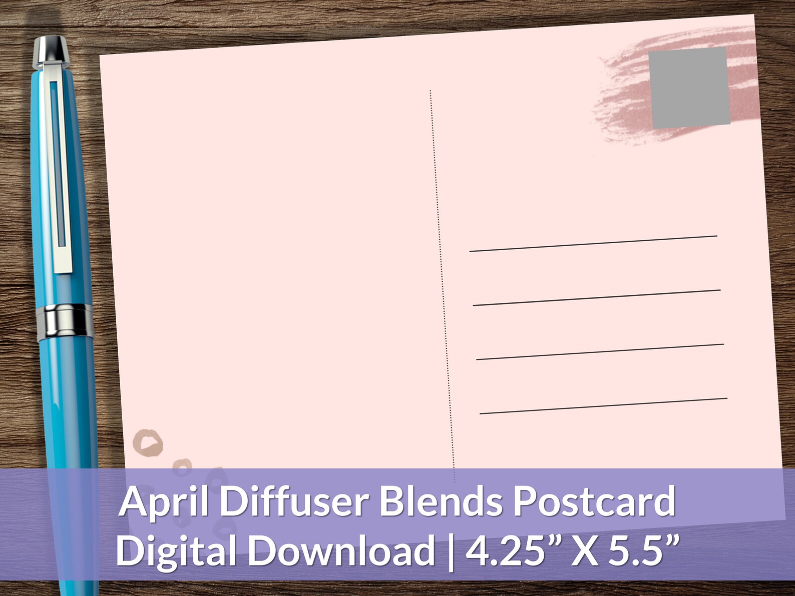 April Essential Oil Diffuser Recipe Postcards | Spring Diffuser Blends ...