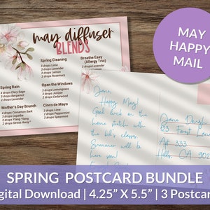 Spring Diffuser Recipe Postcard Bundle | Young Living | 3 Month Bundle ...