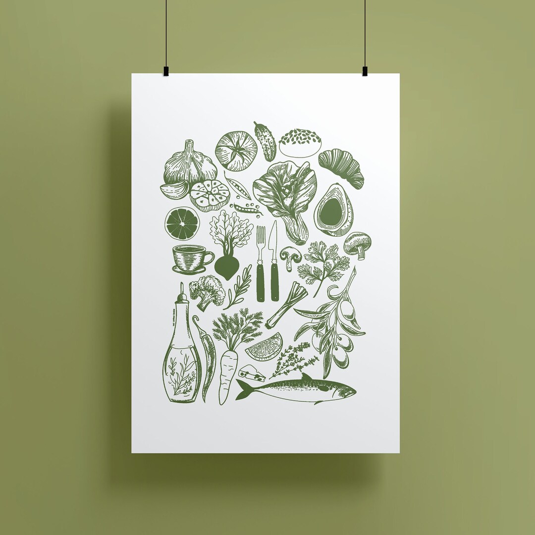 Veggie Poster - Etsy