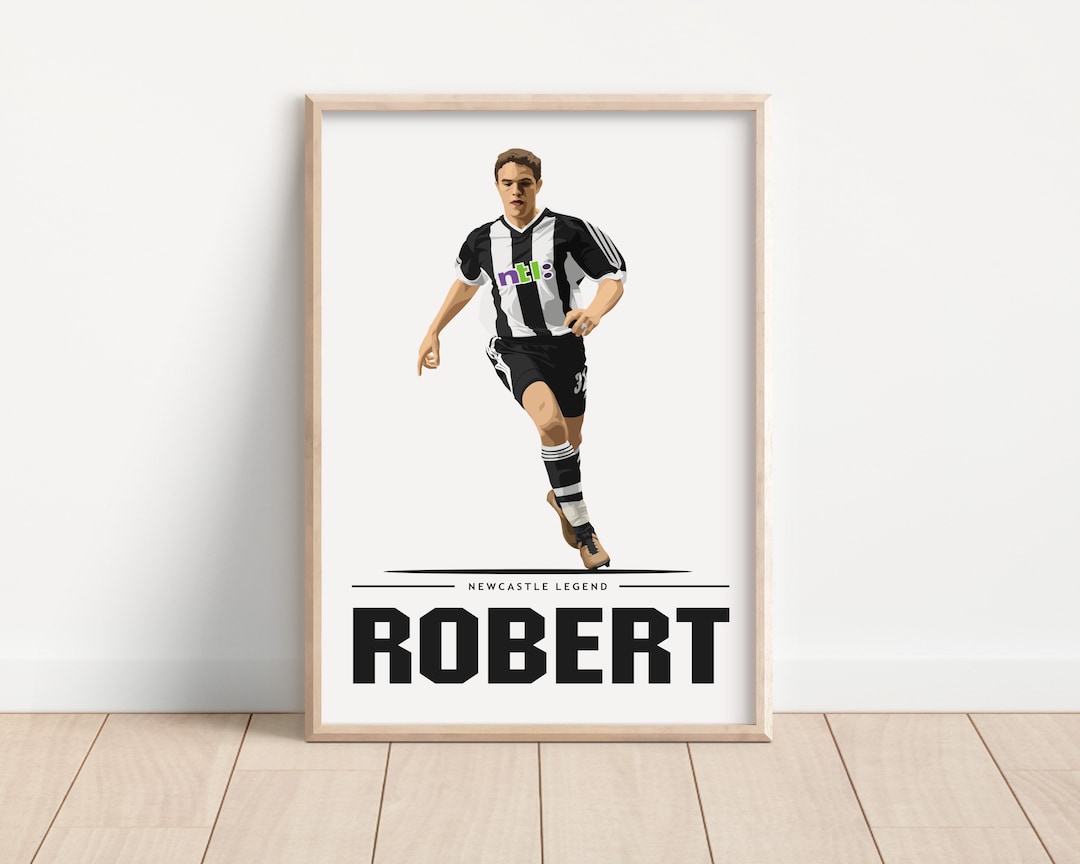 Laurent Robert Newcastle Legend Artwork Print / Gazza / Newcastle ...