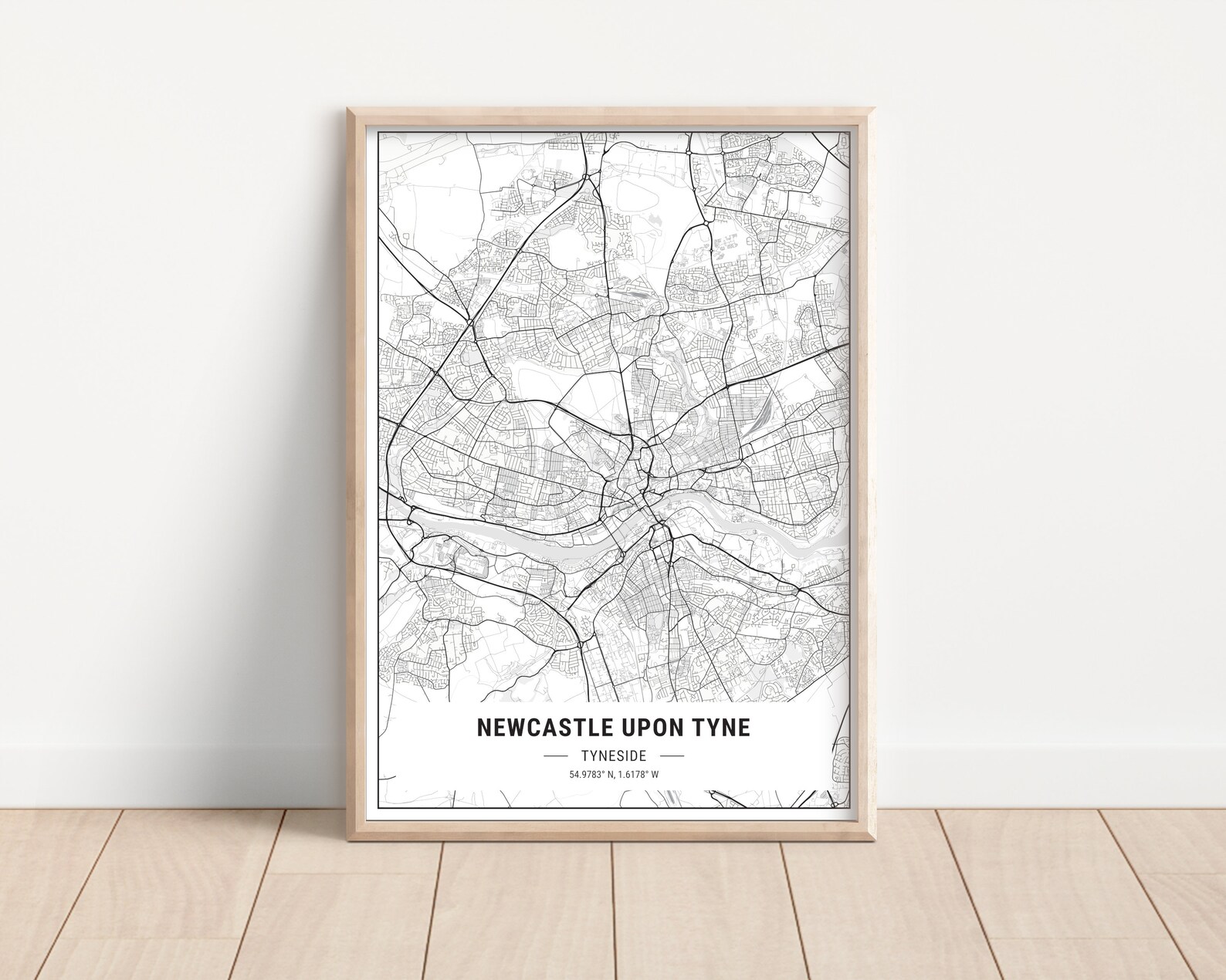 Map of Newcastle Artwork | Print | Poster | Newcastle Upon Tyne ...