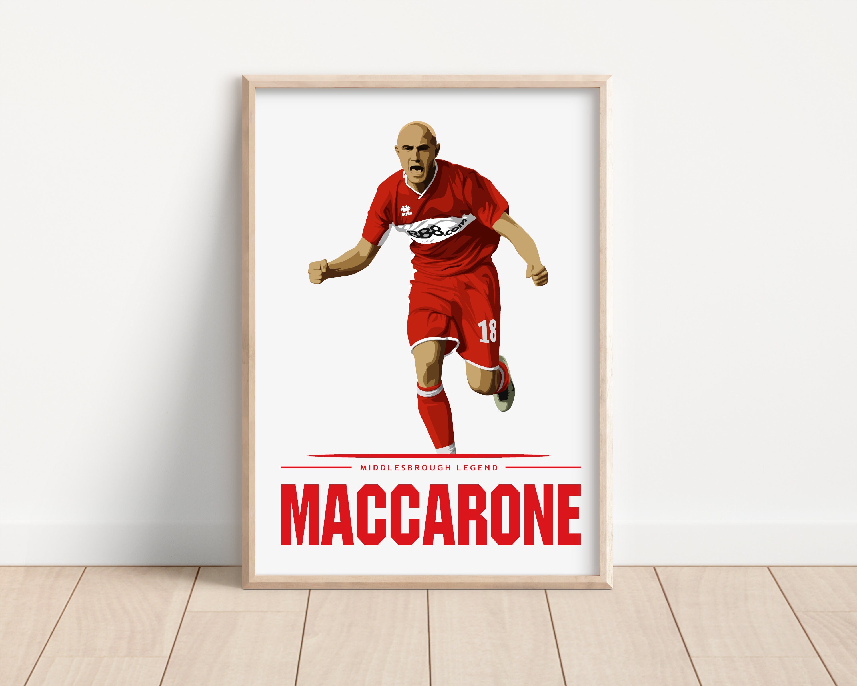 Massimo Maccarone Middlesbrough Legend Artwork Print | Middlesbrough ...