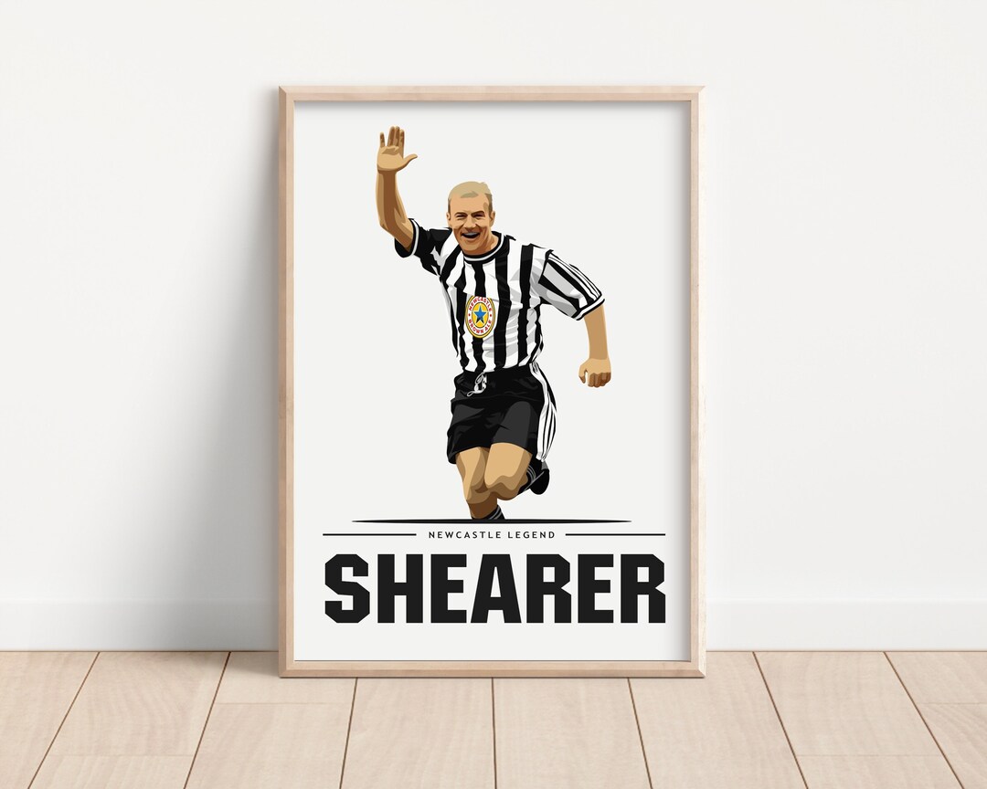 Alan Shearer Newcastle Legend Artwork Print Shearer Newcastle United ...