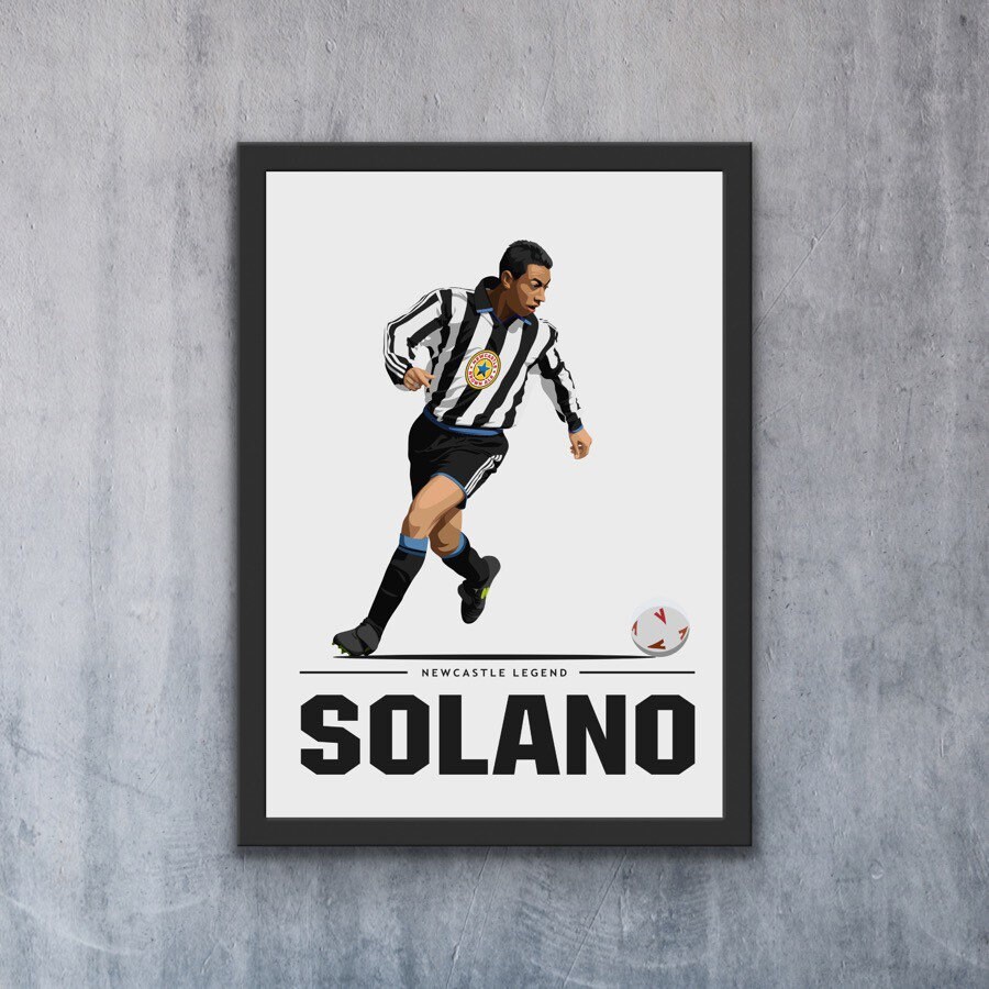Nobby Solano Newcastle Legend Artwork Print Gazza | Etsy