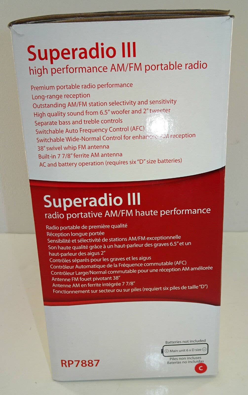 RCA Superradio III RP7887 High Performance Am / Fm Portable Radio - New ...