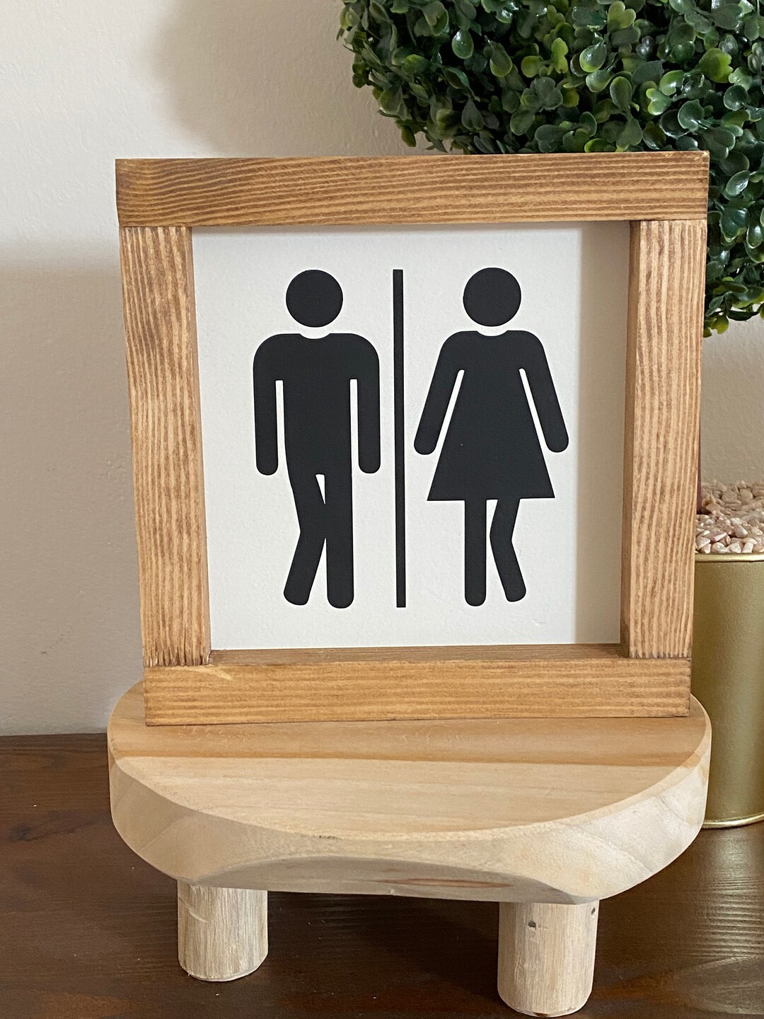 WC Toilet Guest WC Guest Toilet Wood Image Picture Sign - Etsy