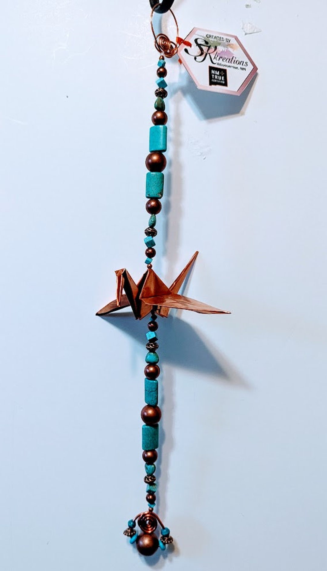 Pure Copper Origami, Single Crane ,mobile, Indoor, Unique Origami - Etsy