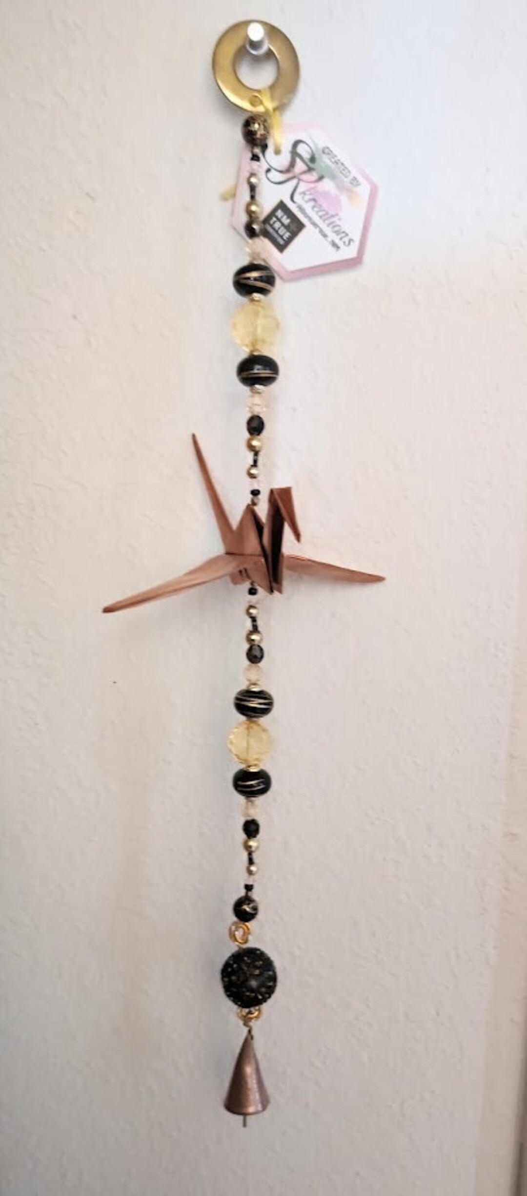 A Pure Copper Origami Crane Hanging Made for Indoor. A One-of-a-kind ...