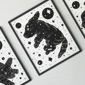 Set of 3 Black Dog Aesthetic Posters Dog Printable Wall Art - Etsy
