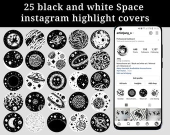 Space Instagram Highlight Covers - Etsy