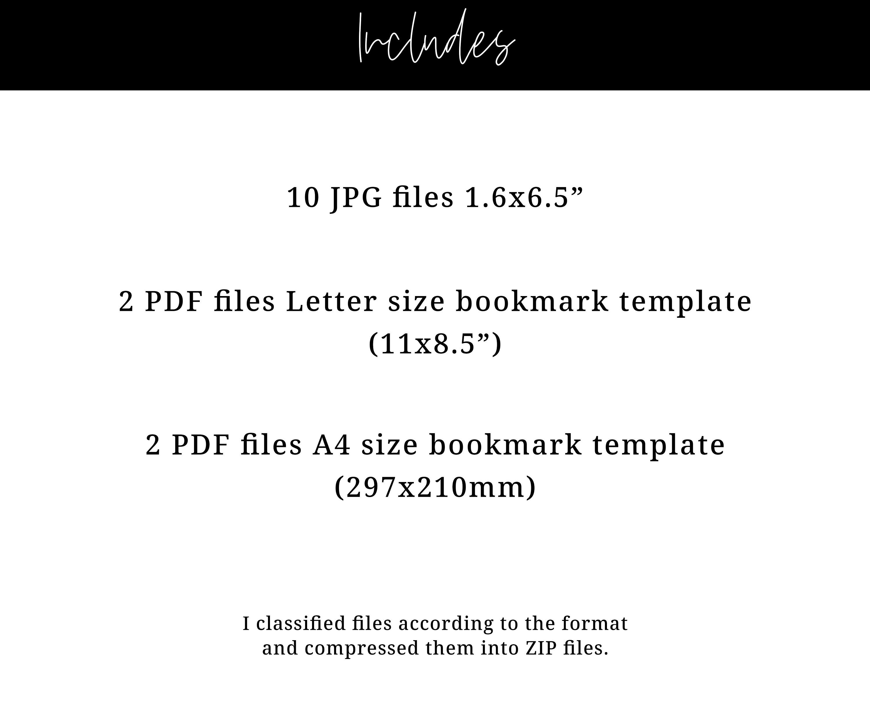 10 Monochrome Printable Bookmarks, Scenery Bookmark, Pdf Bookmarks ...