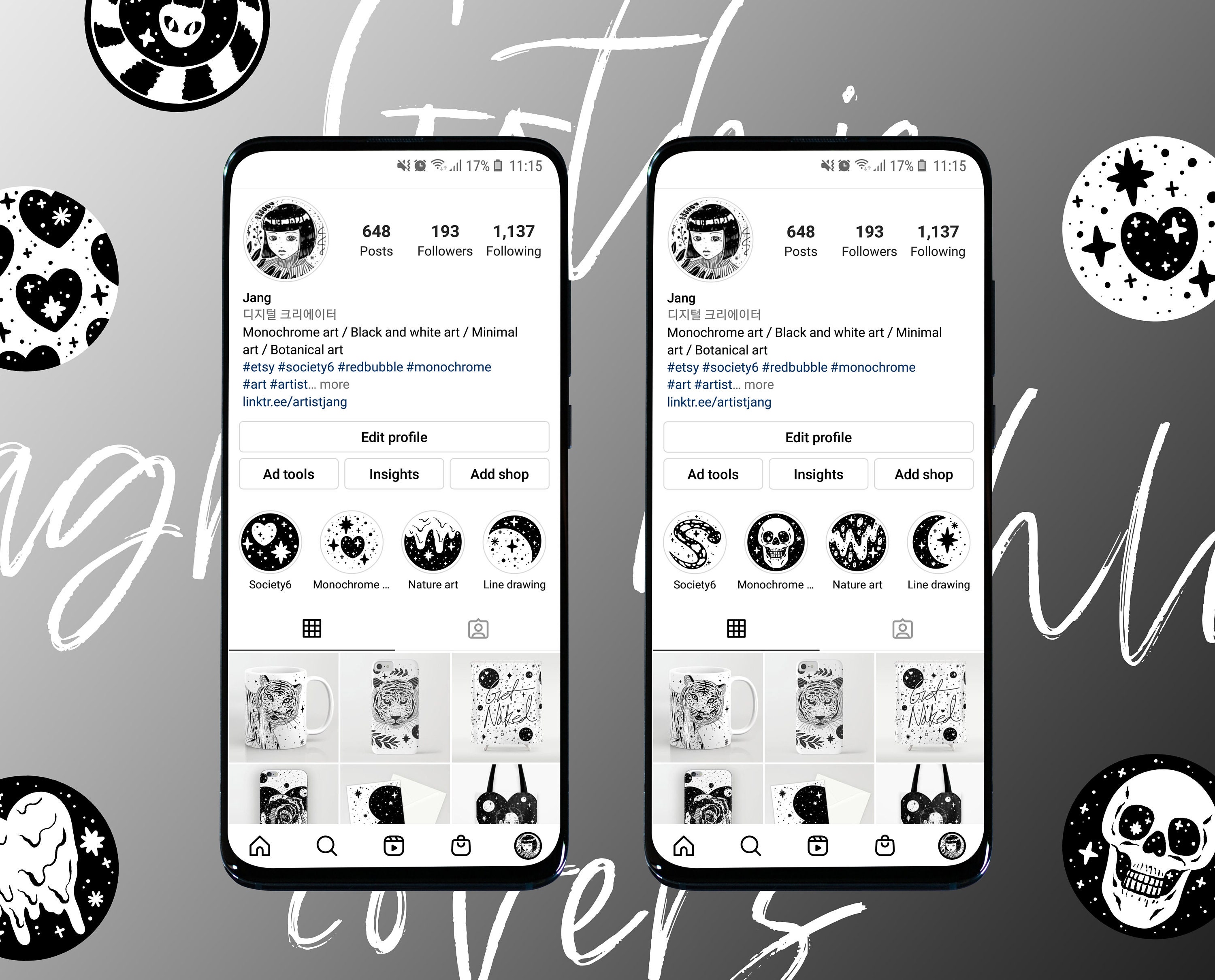 25 Black and White Gothic Instagram Highlight Covers, Monochrome ...