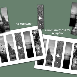 10 Monochrome Printable Bookmarks, Scenery Bookmark, Pdf Bookmarks ...