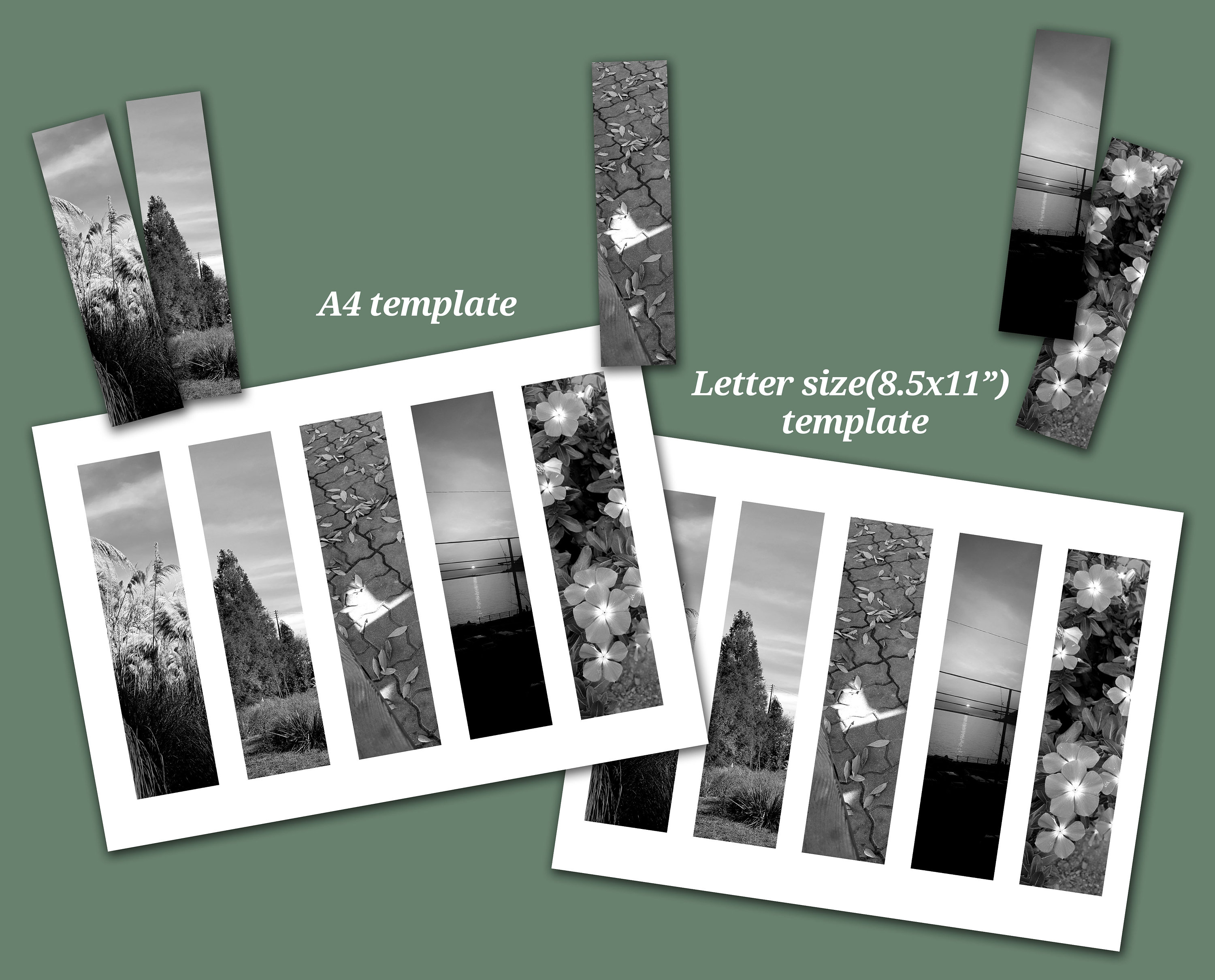 10 Monochrome Printable Bookmarks, Scenery Bookmark, Pdf Bookmarks ...