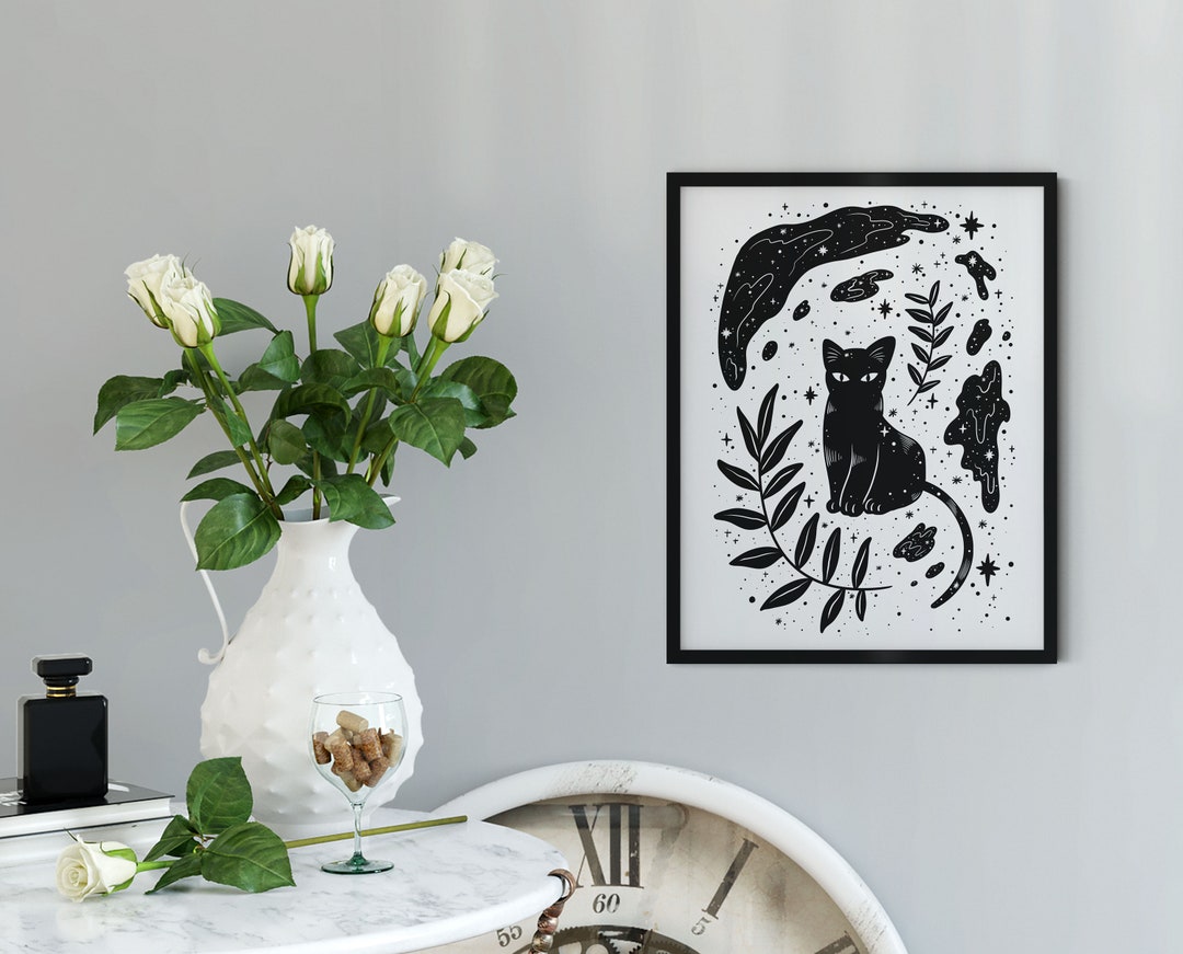 Cat Printable Art: Stylish Prints for Cat Room Decor, 5x7, 8x10, 11x14 ...