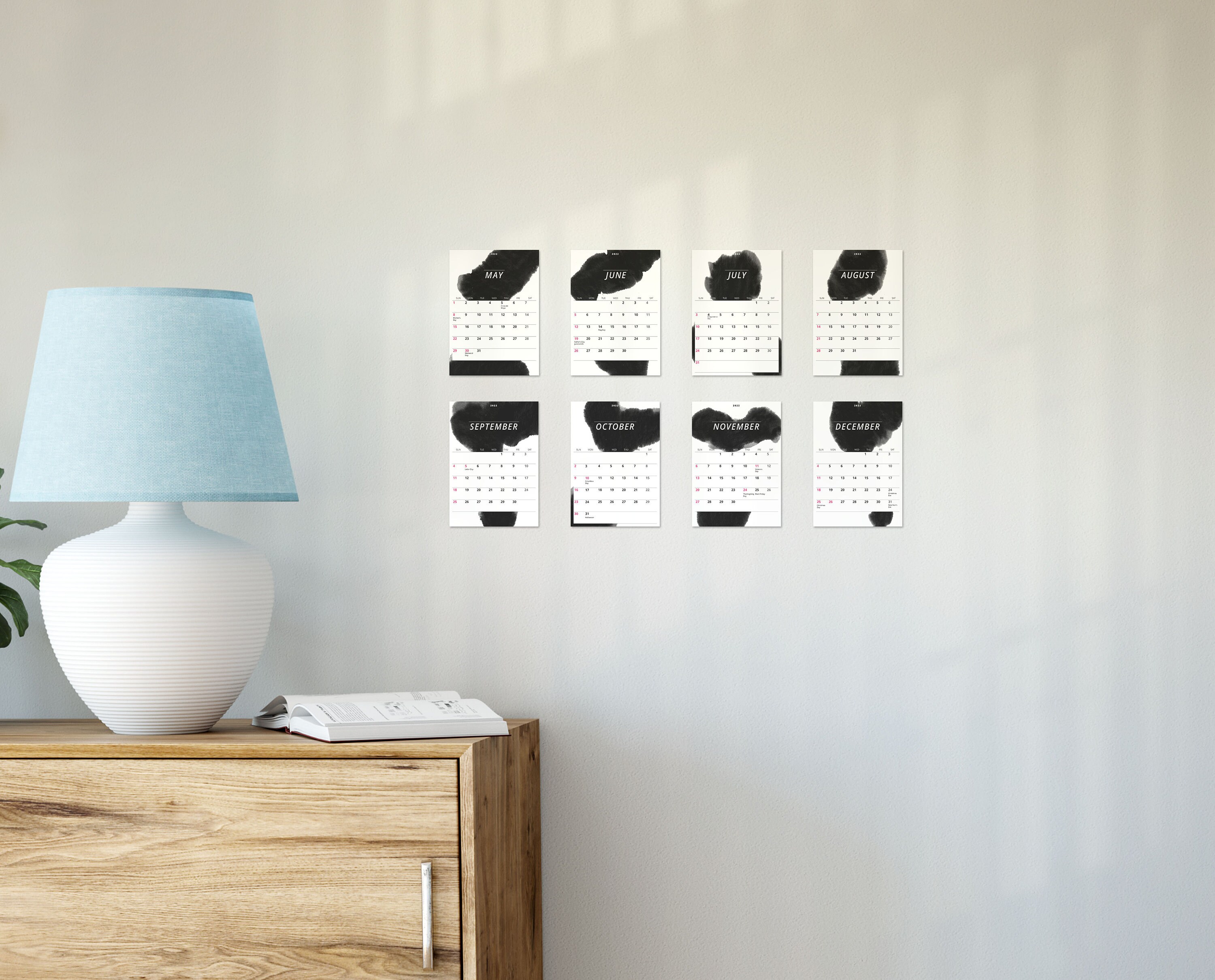 Printable 5x7 Wall Calendar 2022 Vertical Calendar Calendar | Etsy