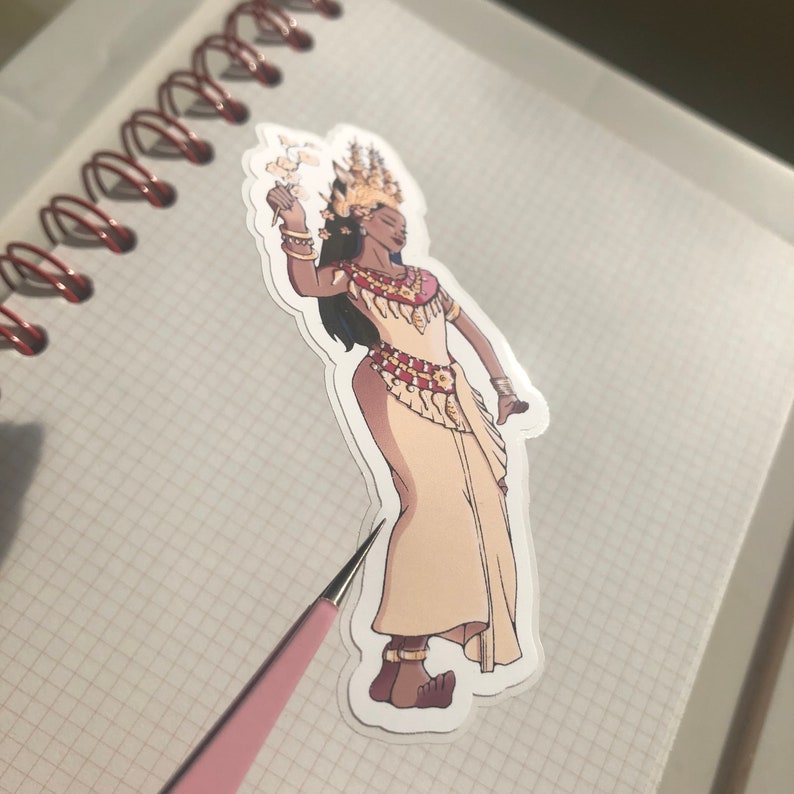 Cambodian Apsara Stickerkhmersoutheast Asianasianangkor Etsy