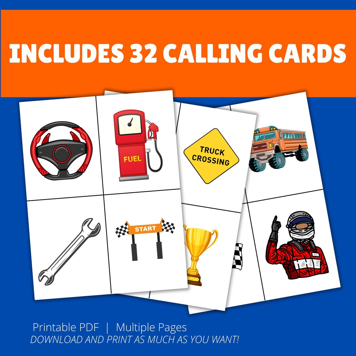 Monster Truck Bingo Birthday Party Game,printable Bingo Game for ...