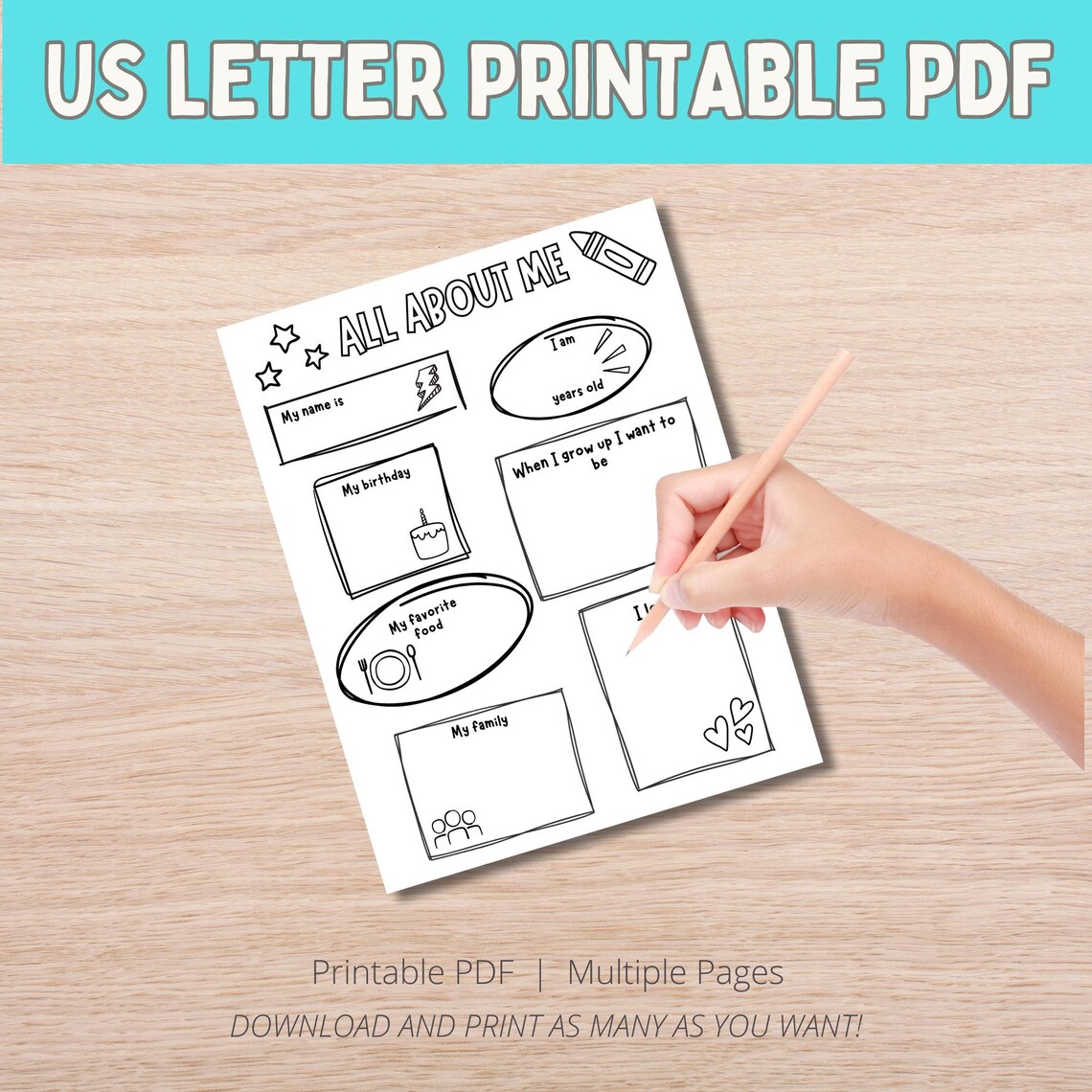 All About Me Printable Back to School Activity, Get to Know Me Student ...