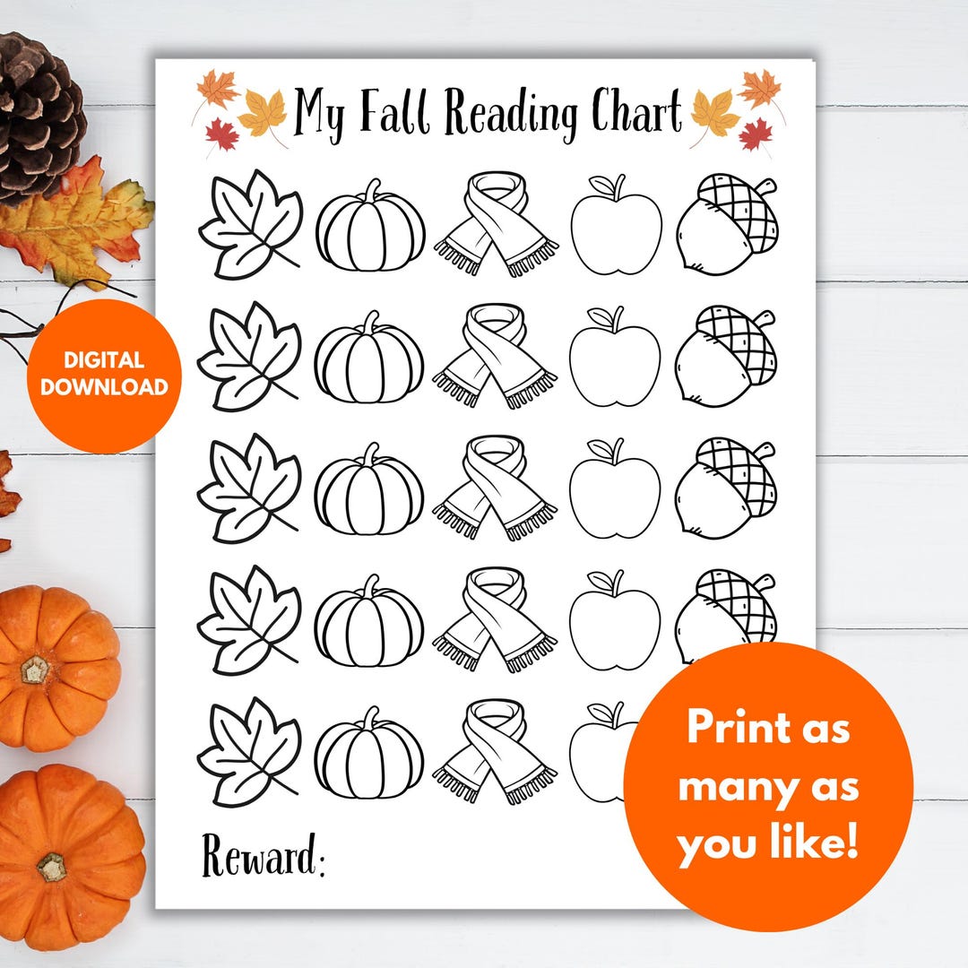 Fall Reading Tracker, Kids Reading Log, Autumn Classroom Activity ...