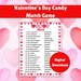 Printable Valentines Day Party Game for Classroom, Work Valentines Day ...