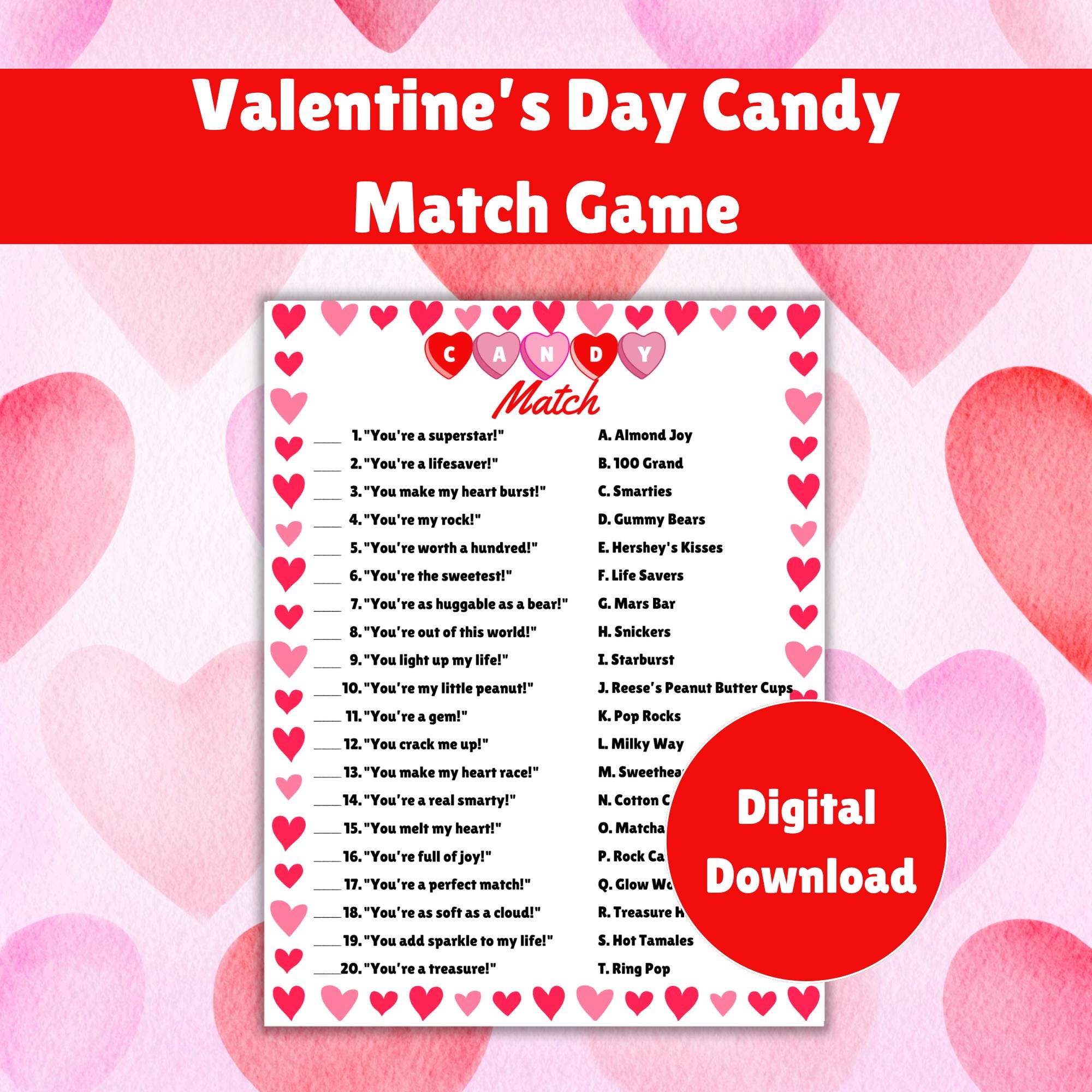 Printable Valentines Day Party Game for Classroom, Work Valentines Day ...
