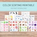 Color Sorting Activity Printable, Color Sorting Preschool Printable ...