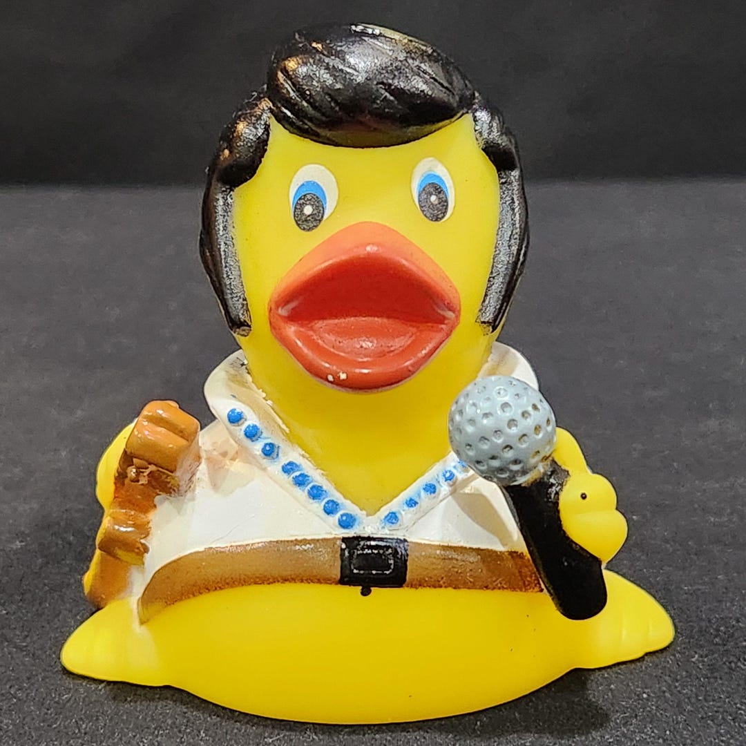Vintage Elvis Presley Yellow Rubber Duck King of Rock N Roll Jeep Black ...