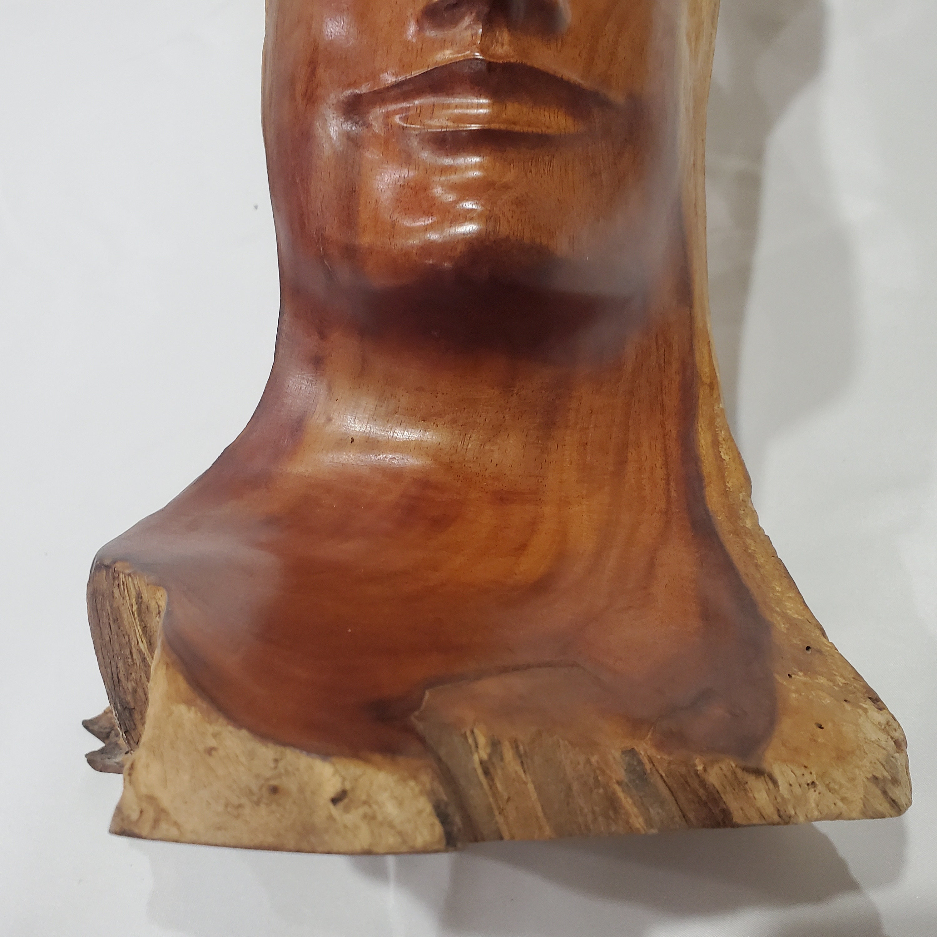 Vintage Hand Carved Koa Wood Womans Face Sculpture Statue - Etsy