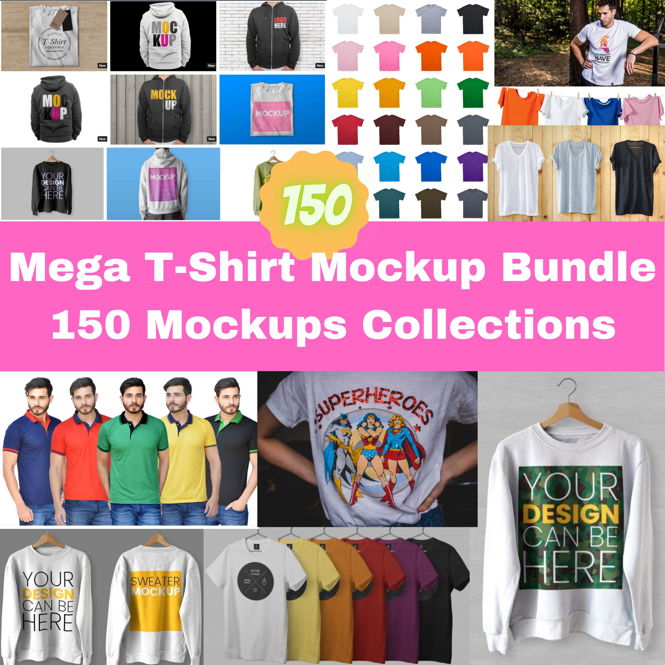 Mockup Bundle T-shirt Mockup Bundle Mega Bundle Mockup - Etsy UK