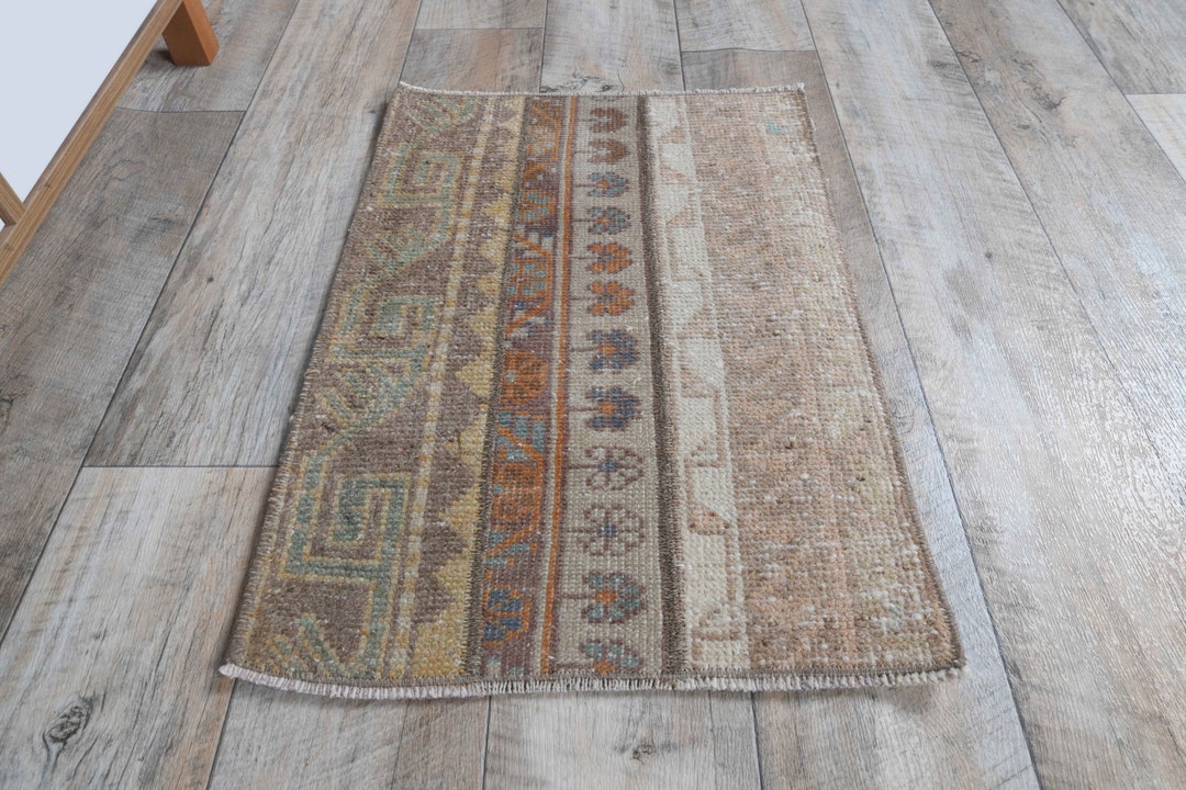 1.6x2.2 Wool Patchwork Rug, Bohemian Decor, Bathroom Rug , Kitchen ...