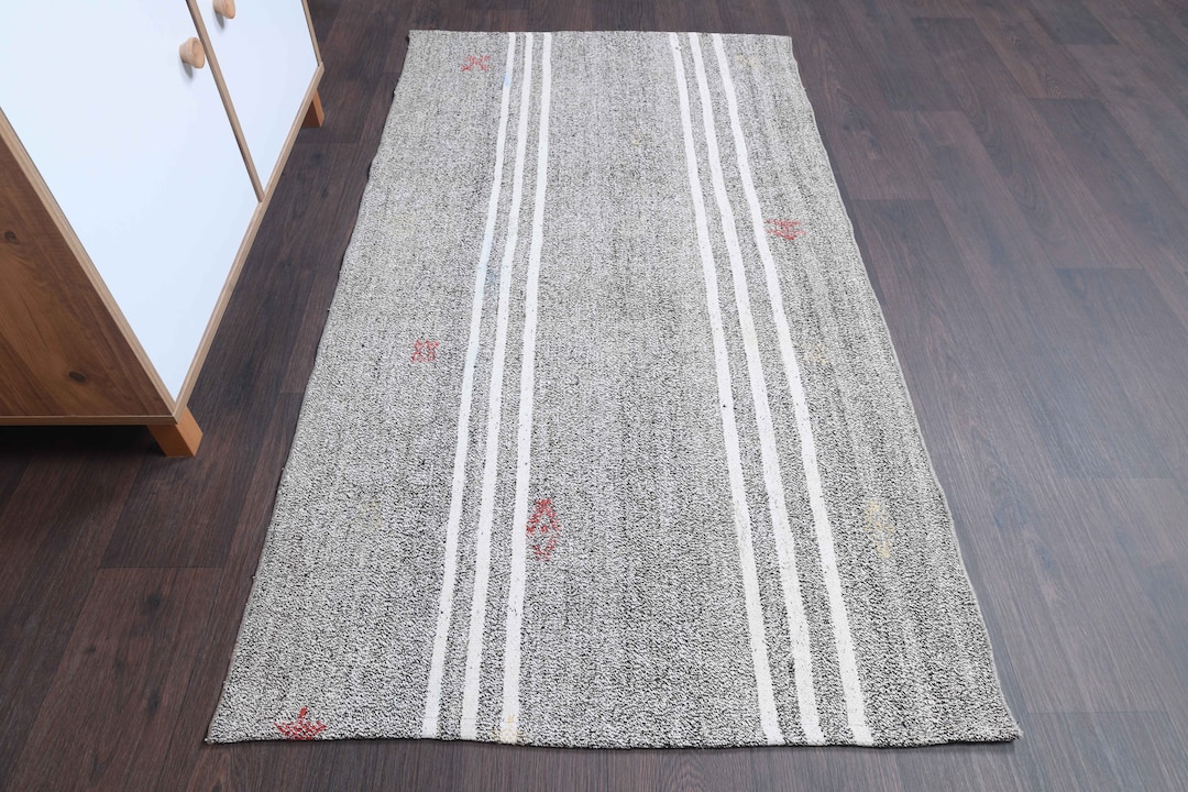 3x6 Turkish Vintage Rug, Oushak Wool Rug, Runner Rug, Living Room Rug ...