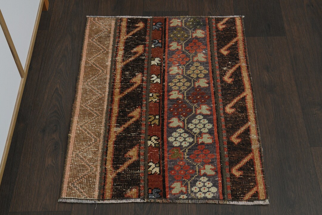 2x2 Turkish Small Rug, Vintage Rug, Front Mat, Entryway Rug, Door Mat ...