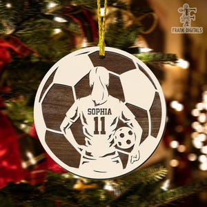 Custom Soccer Christmas Ornament, Personalized Soccer Christmas ...