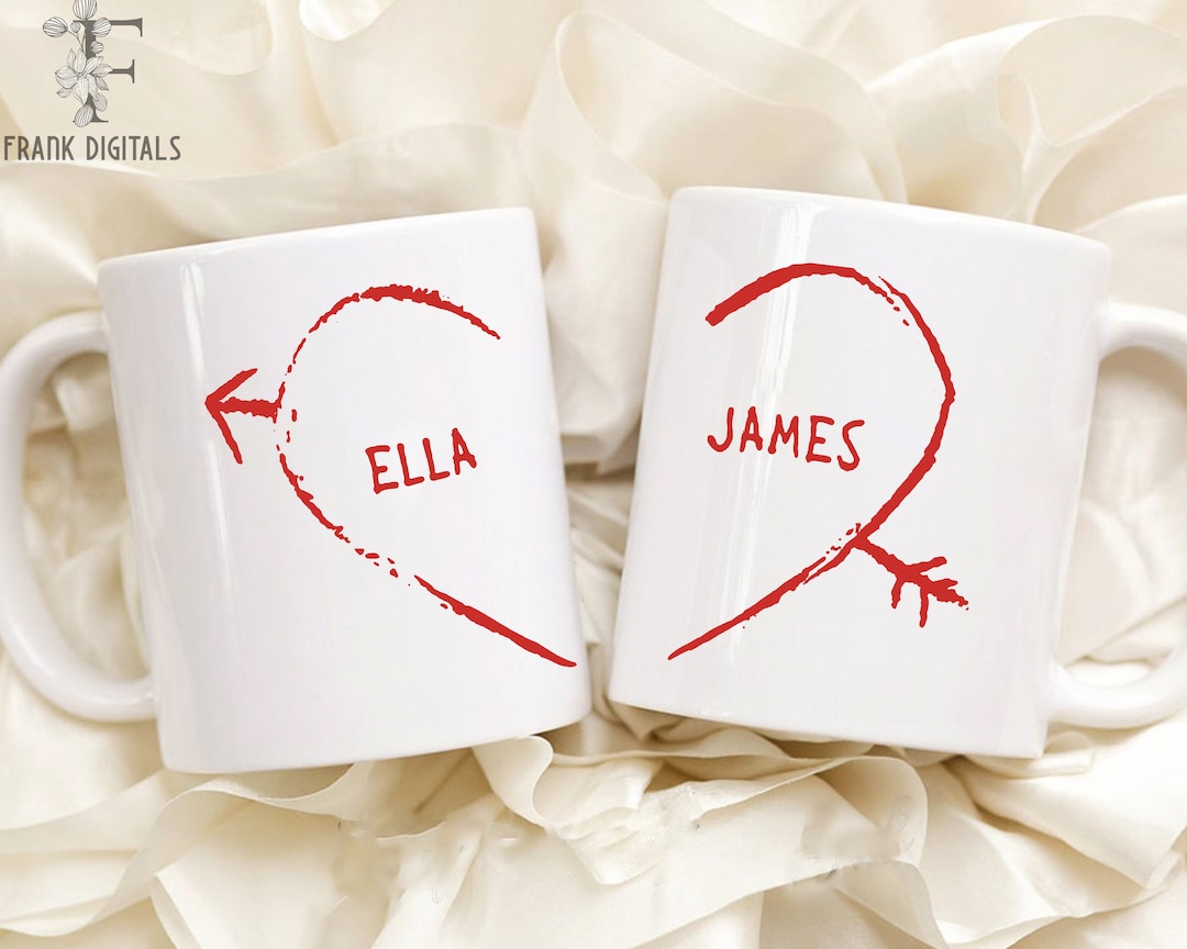 Personalized Coffee Mug Set, Valentine's Day Gift for Couples ...