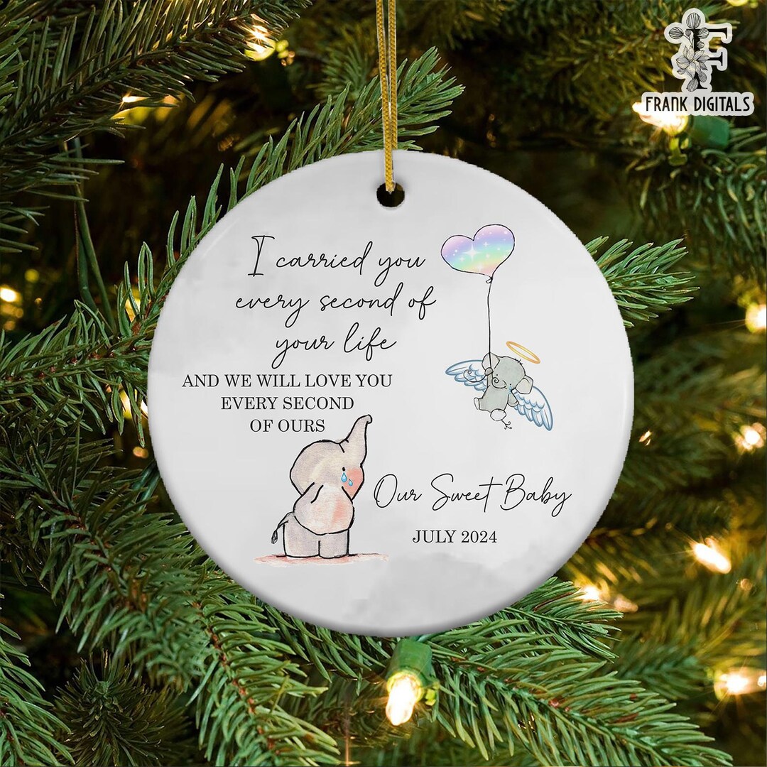 Personalized Baby Memorial Ornament, Miscarriage Ornament, Infant Loss ...