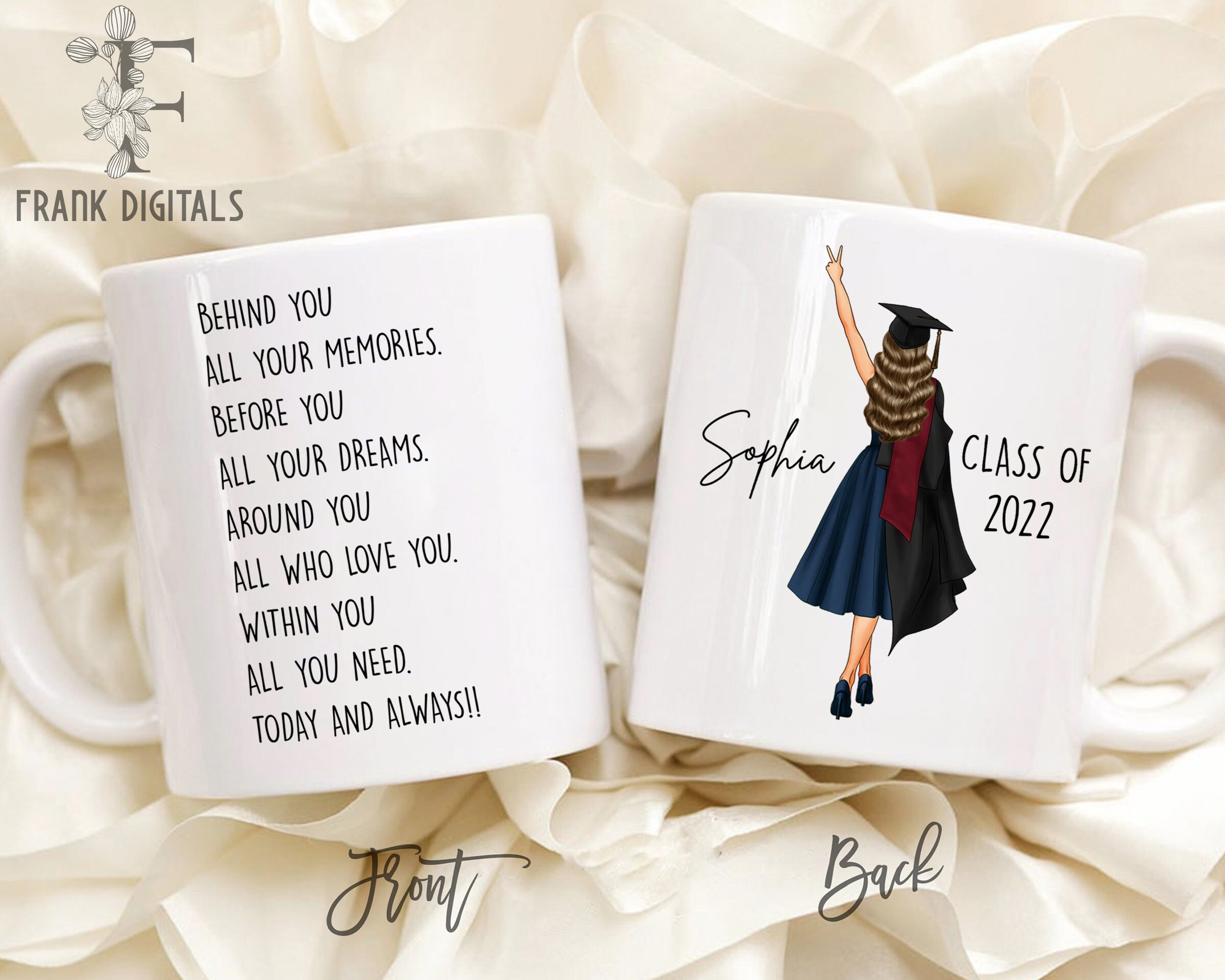 Custom Graduation Mug for Her With Name Class of 2022 Mug - Etsy