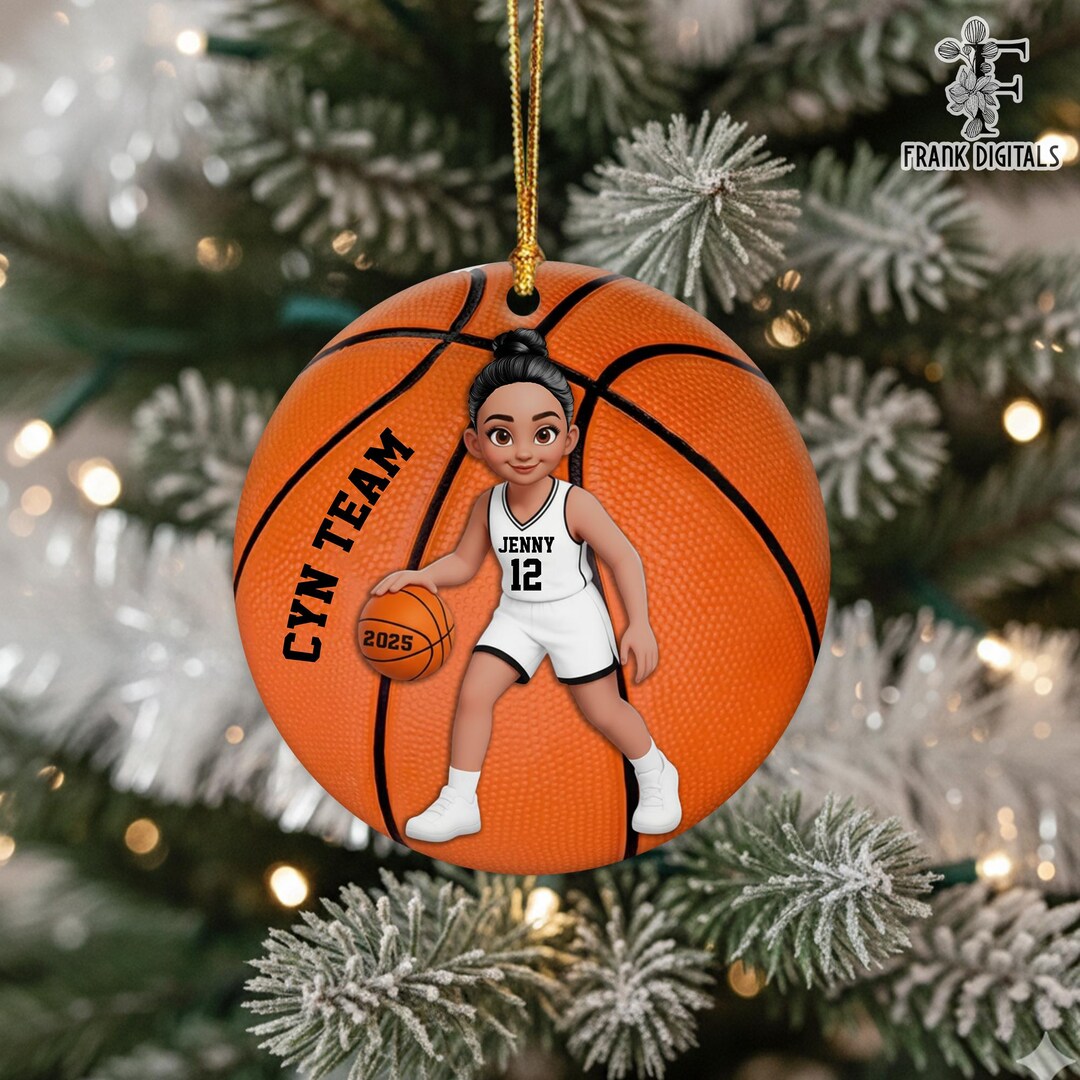 Custom Basketball Player Ornament, Personalized Basketball Team Gift ...