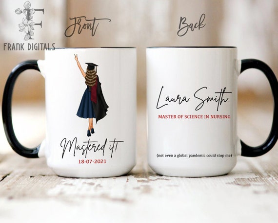 Custom Master's Degree Graduation Mug for Her With Name - Etsy