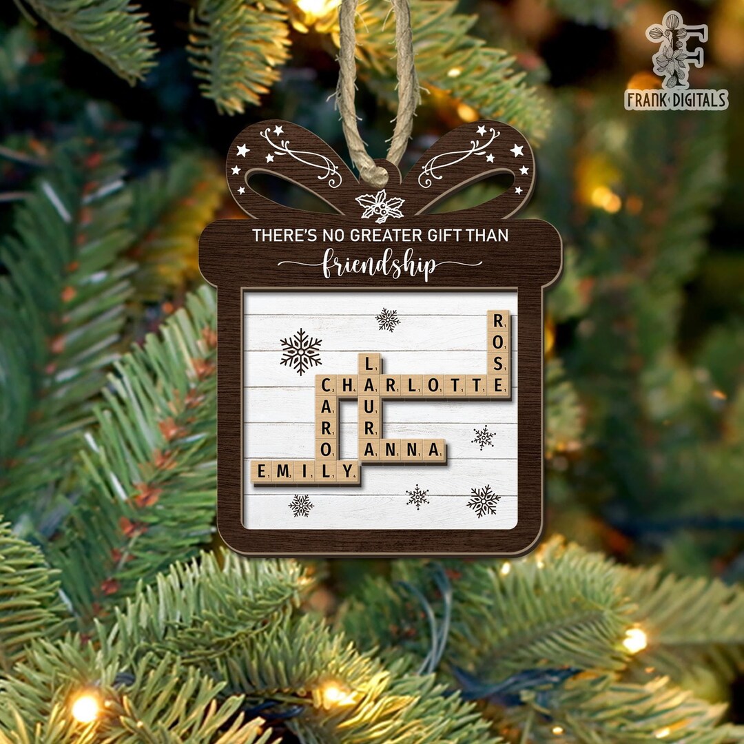 Friends Crossword Wooden Ornament, There's No Greater Gift Than ...