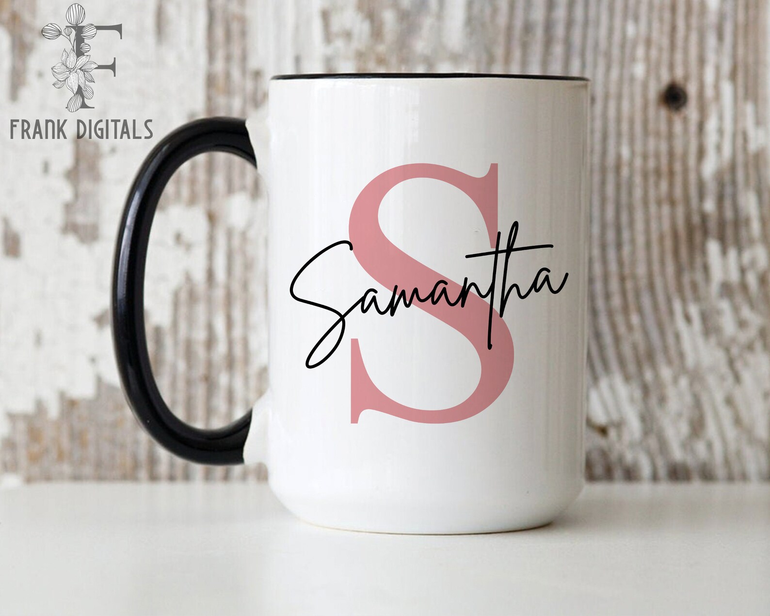 Initial Mug Personalised Name Mug Customised Mug Colour | Etsy
