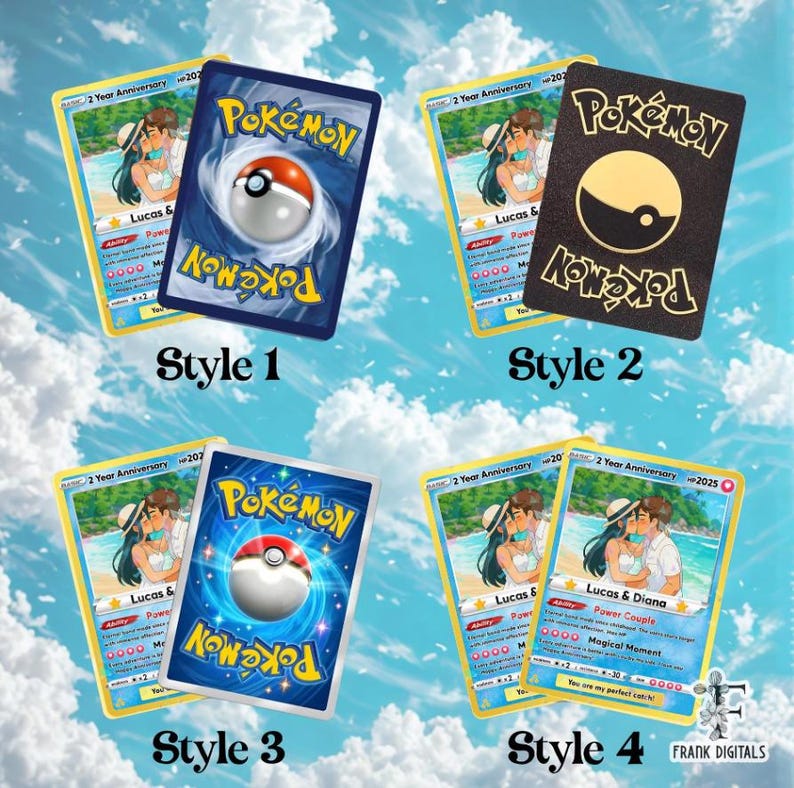 Personalized Anime Poke Acrylic Hologram Card, Custom Photo Anime Card ...