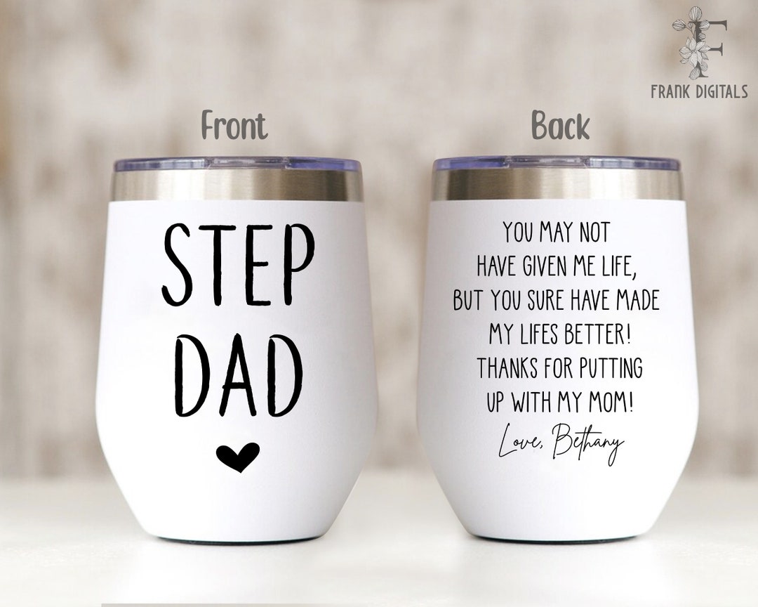 Funny Step Dad Tumbler, Custom Gift From Kids, Gifts for Step-dad ...