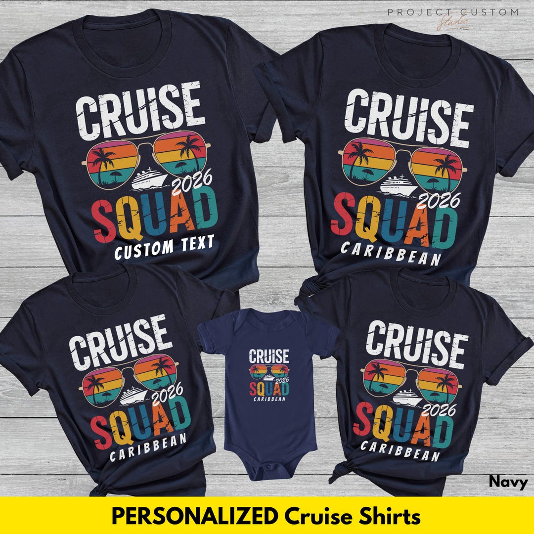 Personalized Cruise Squad 2026 Shirt Caribbean Cruise Matching Shirts ...