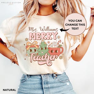 Custom Christmas Kindergarten Teacher Sweatshirt Cute Christmas ...
