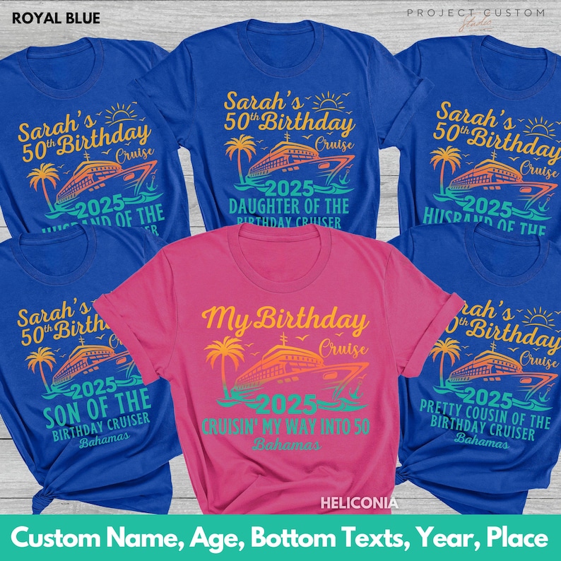 Custom 50th Birthday Cruise Shirts Family Cruise Shirts for Birthday ...