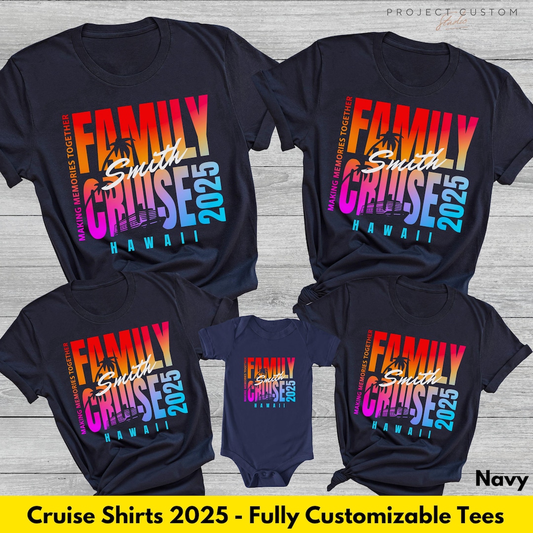 Personalized Family Cruise Shirts 2025 Custom Family Vacation Shirts ...