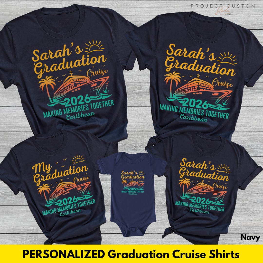 Personalized Graduation Cruise Shirt 2026 Caribbean Cruise Squad ...